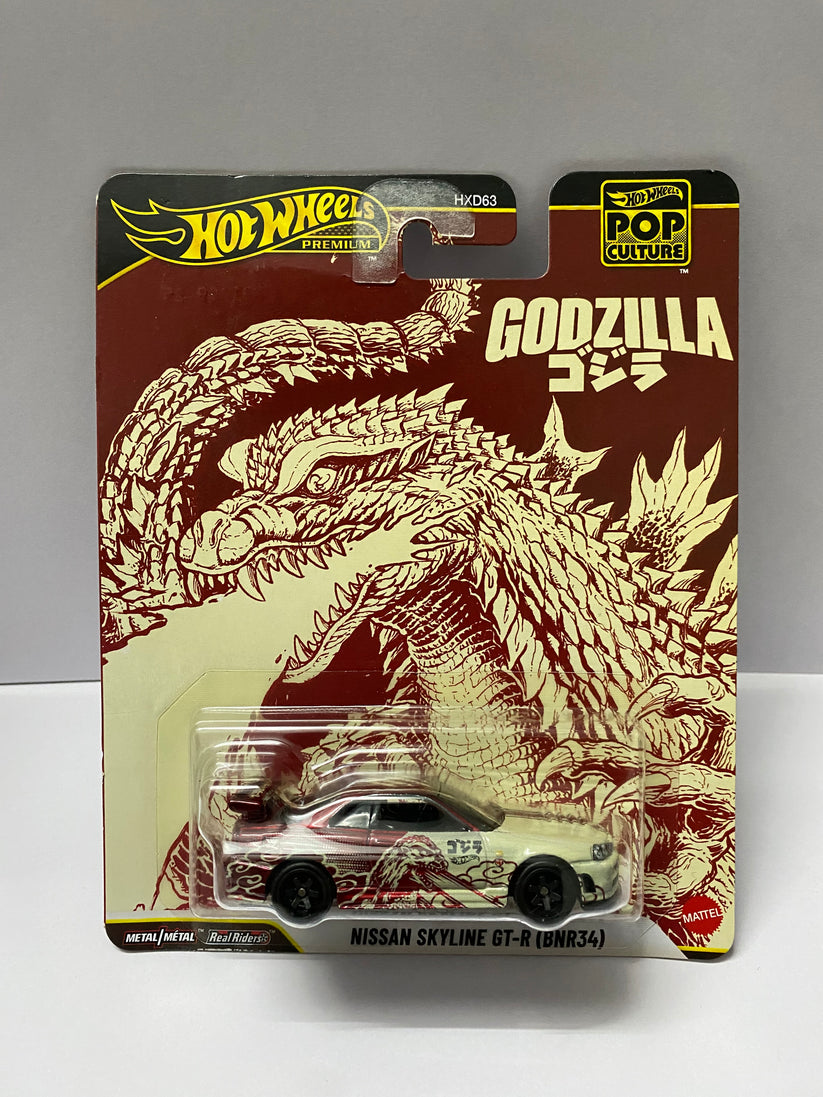 HOT WHEELS PREMIUM POP CULTURE GODZILLA NISSAN SKYLINE BNR-34 – Indian ...
